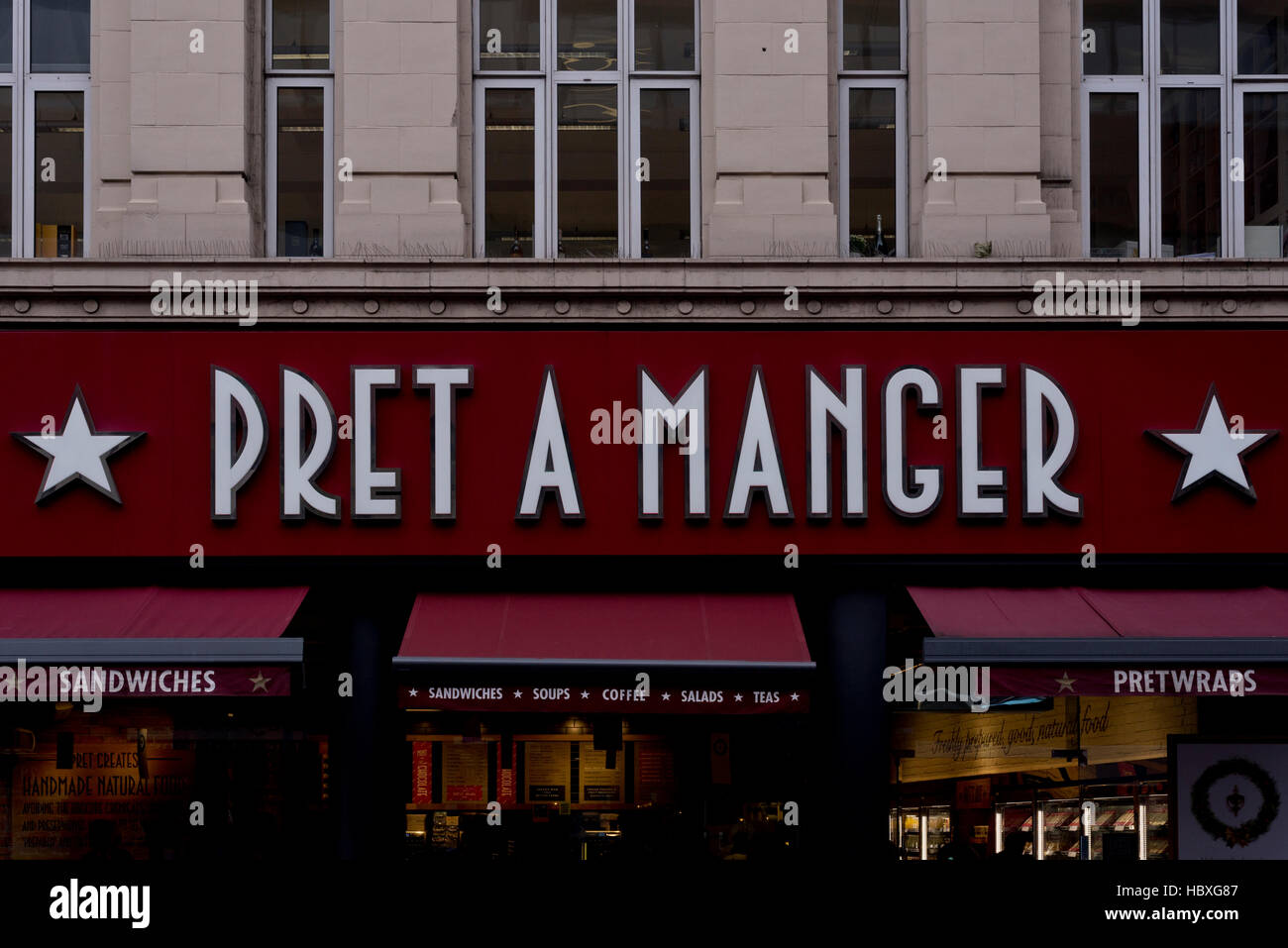 Pret a manger shop sign Stock Photo - Alamy