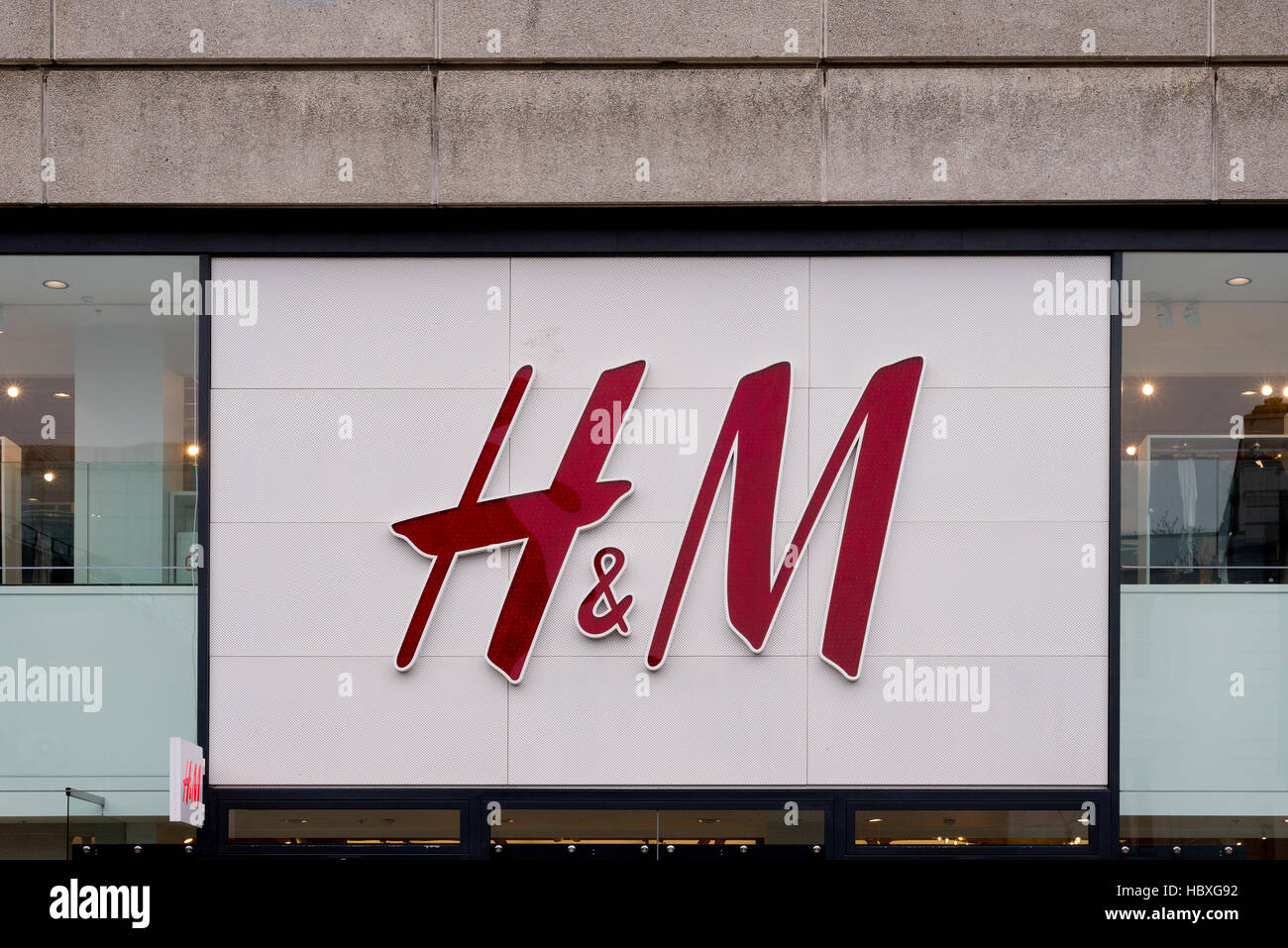 H&M shop sign Stock Photo - Alamy