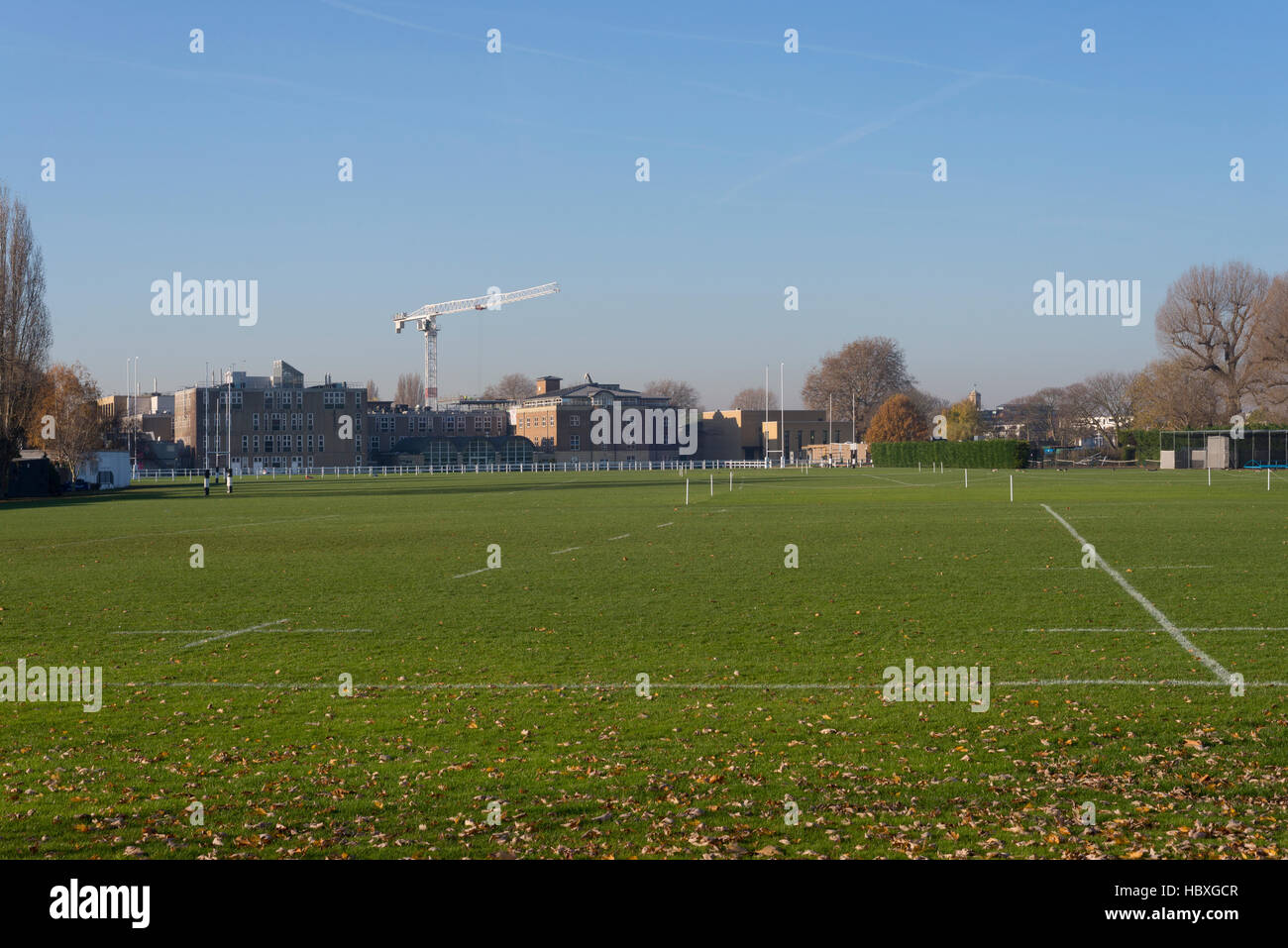 St Paul's and St Paul's junior School, sports field, West London Stock ...