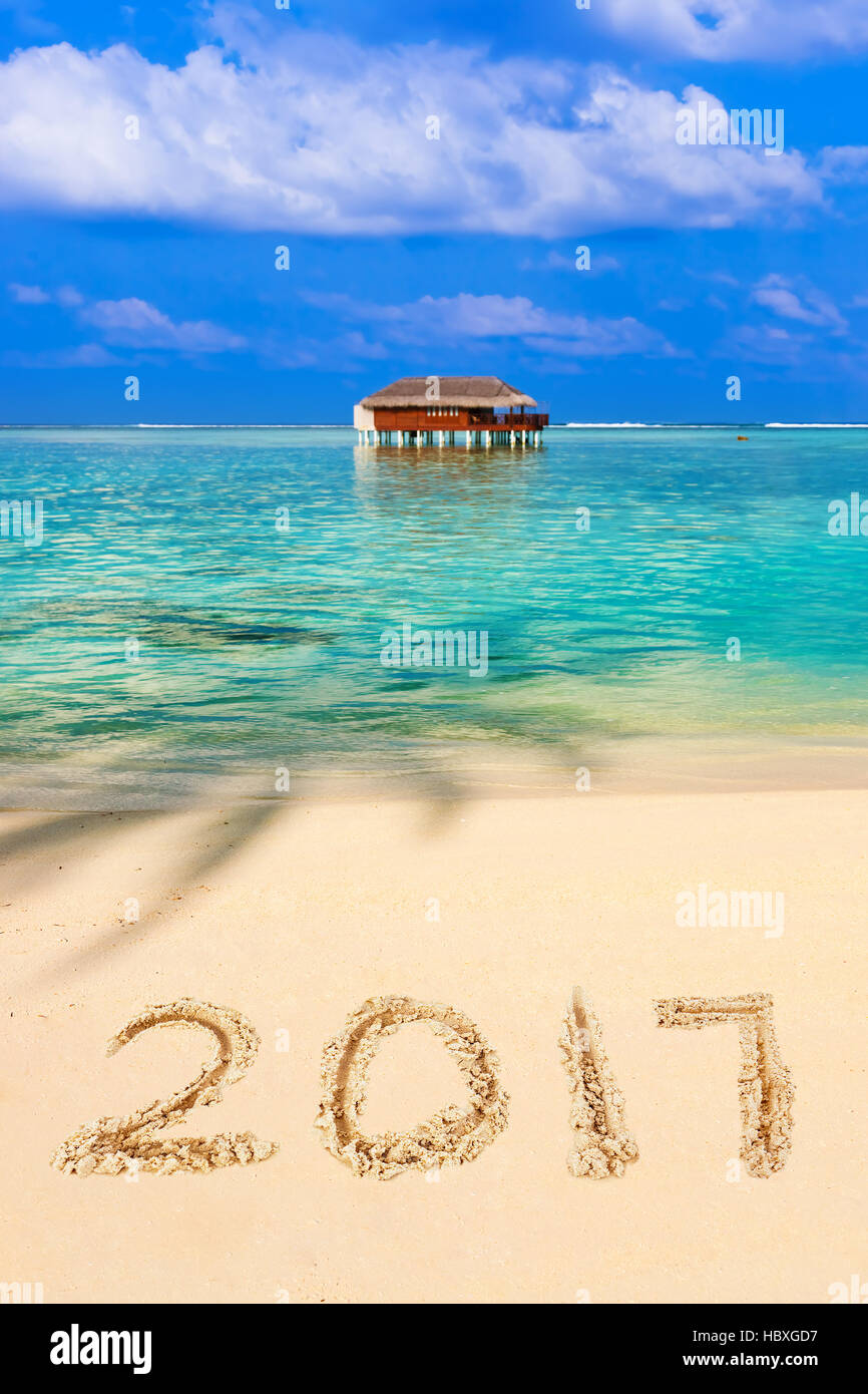 Numbers 2017 on beach Stock Photo - Alamy