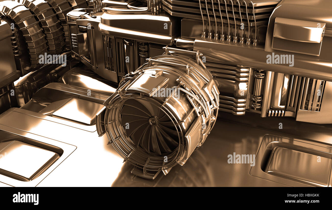 Steam turbine of power generator in an industrial thermal power plant ...