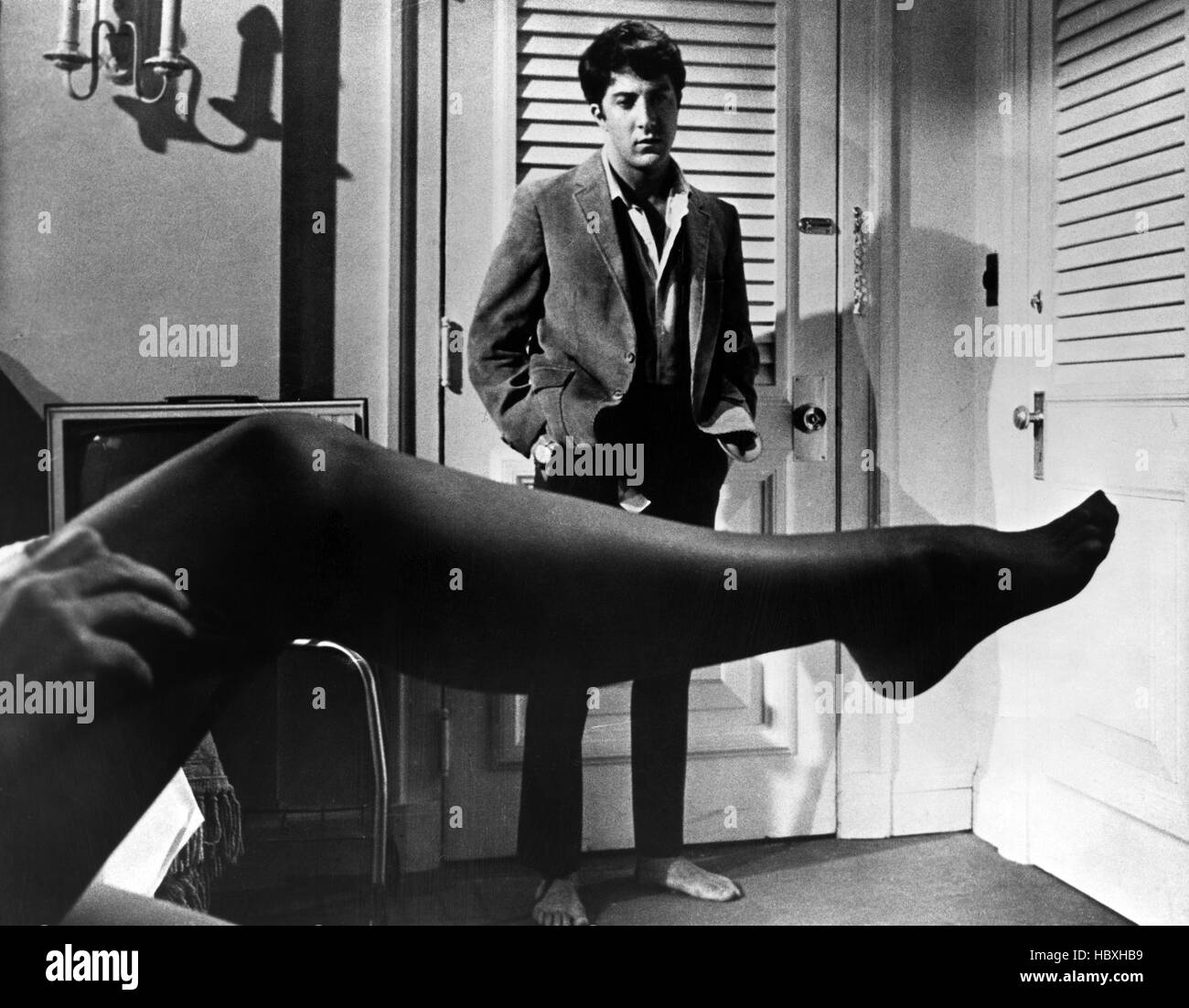 THE GRADUATE, Anne Bancroft's leg, Dustin Hoffman, 1967 Stock Photo - Alamy