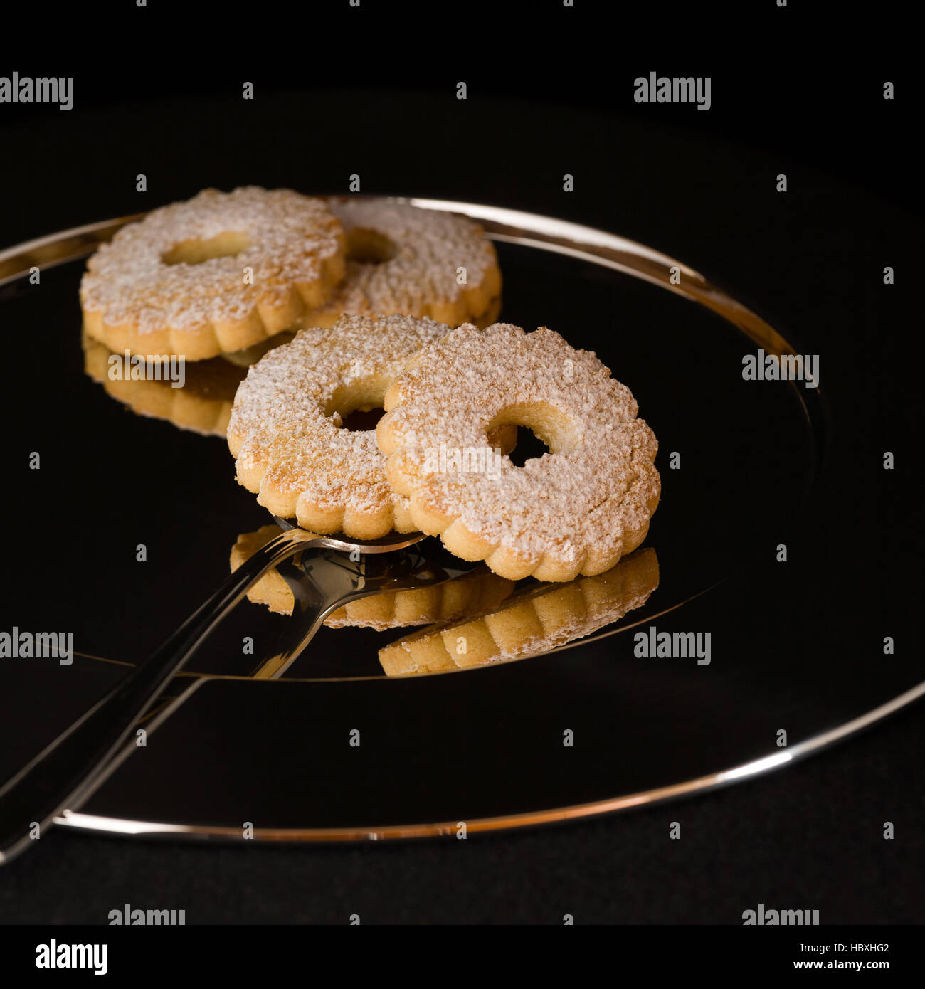 Biscuits on a plate Stock Photo - Alamy