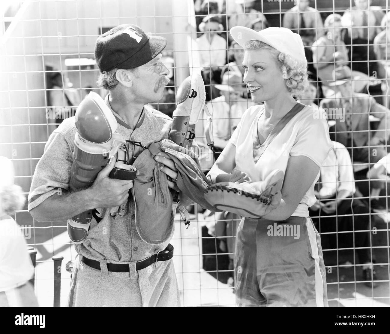 GRACIE AT THE BAT, from left, Andy Clyde, Ann Doran, 1937 Stock Photo ...