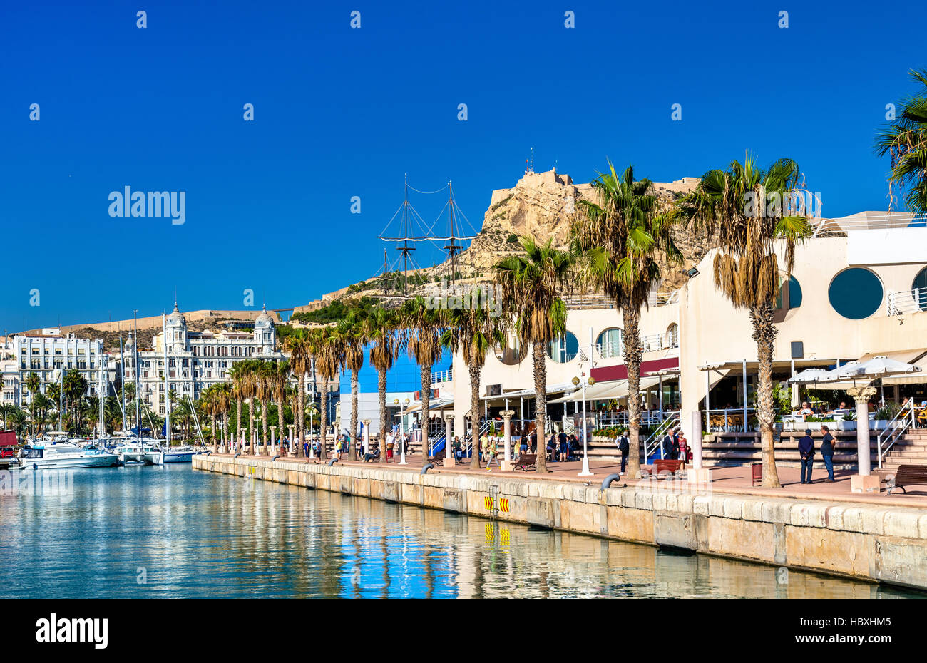 Promenade in the Marina of Alicante - Spain Stock Photo - Alamy