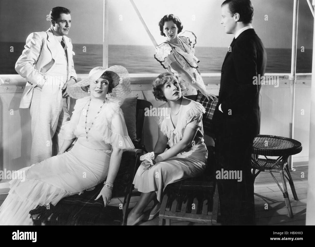 GRAND CANARY, from left, Warner Baxter, Marjorie Rambeau, Madge Evans ...