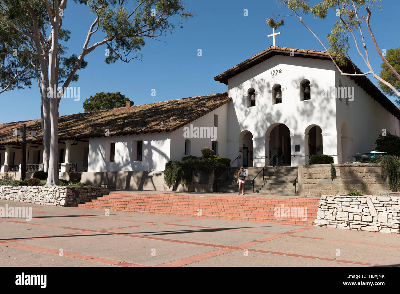 Exterior of The Mission San Luis Obispo de Tolosa in San Luis Obispo ...