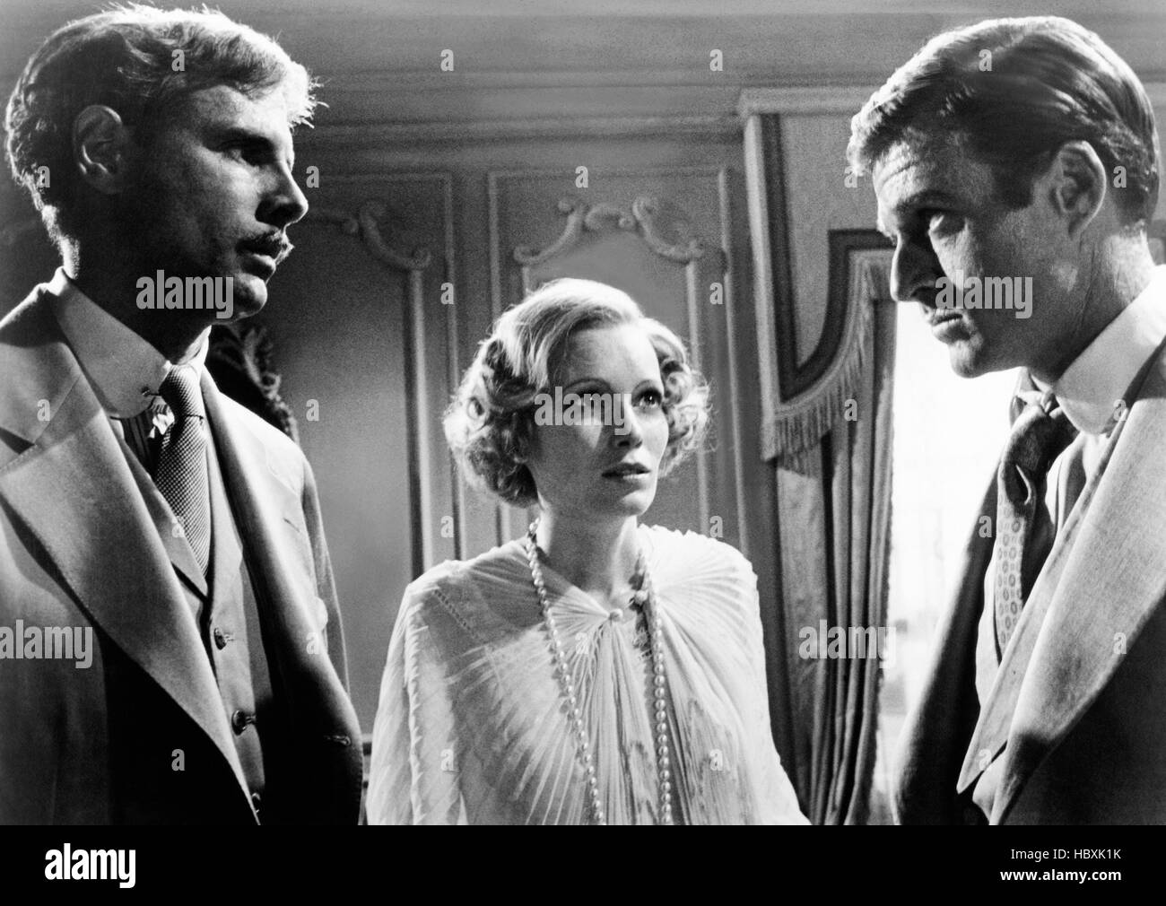 THE GREAT GATSBY, from left: Bruce Dern, Mia Farrow, Robert Redford ...