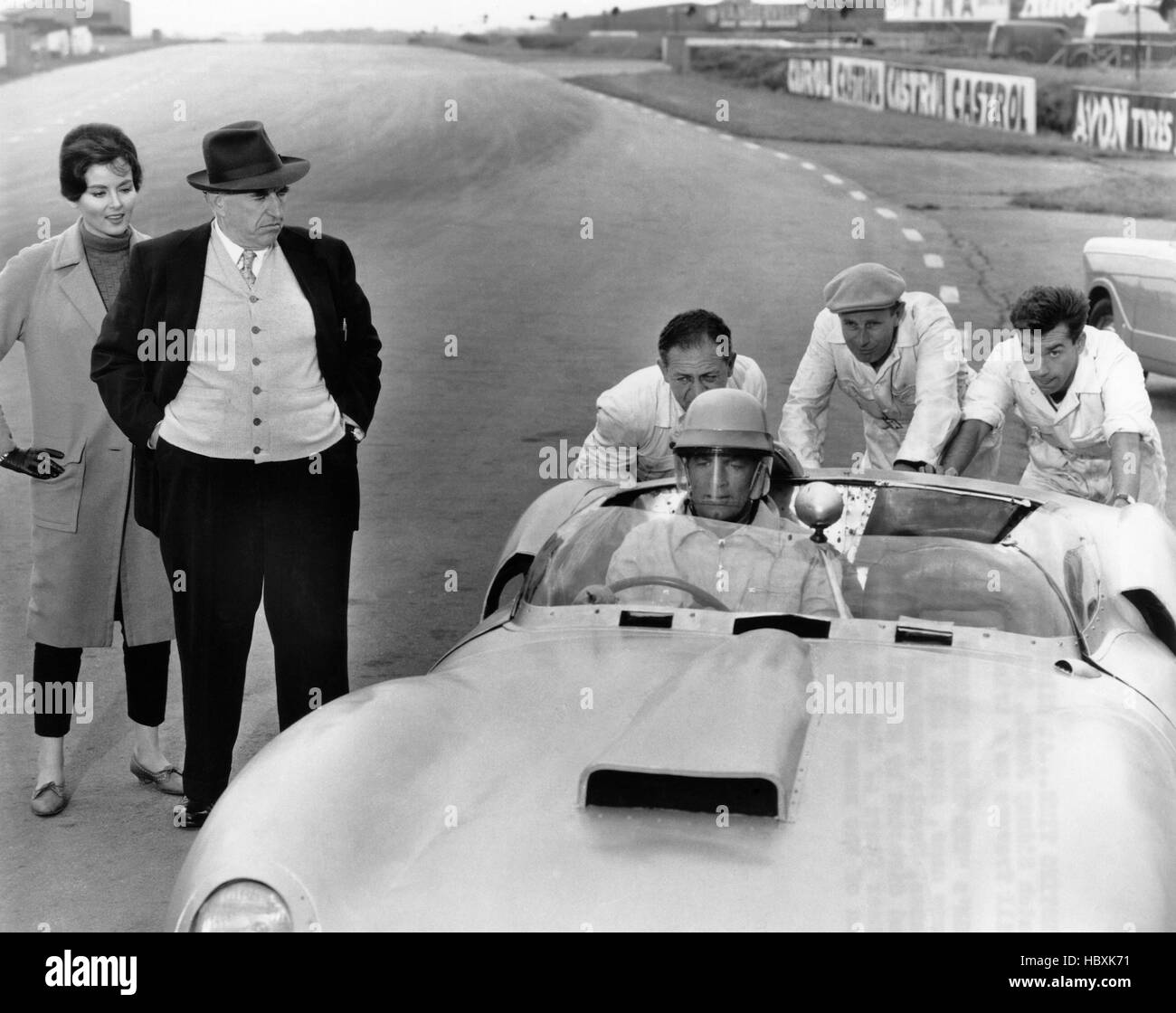 THE GREEN HELMET, from left: Nancy Walters, Ed Begley, Sid James, Bill ...