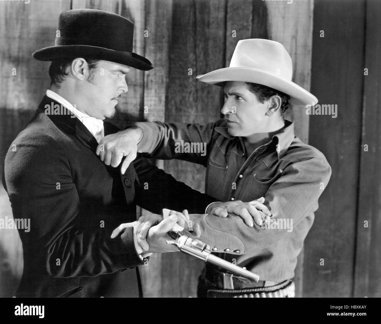 THE GUN RANGER, form left: John Merton, Bob Steele, 1936 Stock Photo ...