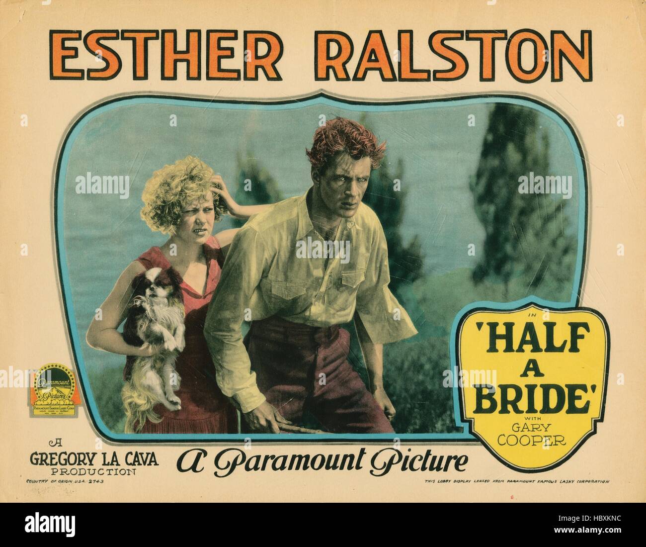HALF A BRIDE, lobbycard, from left: Esther Ralston, Gary Cooper, 1928 ...