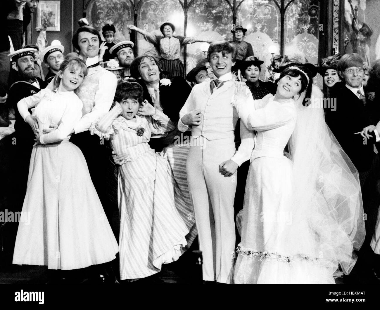 HALF A SIXPENCE, front from left: Sheila Falconer, Grover Dale, Elaine ...