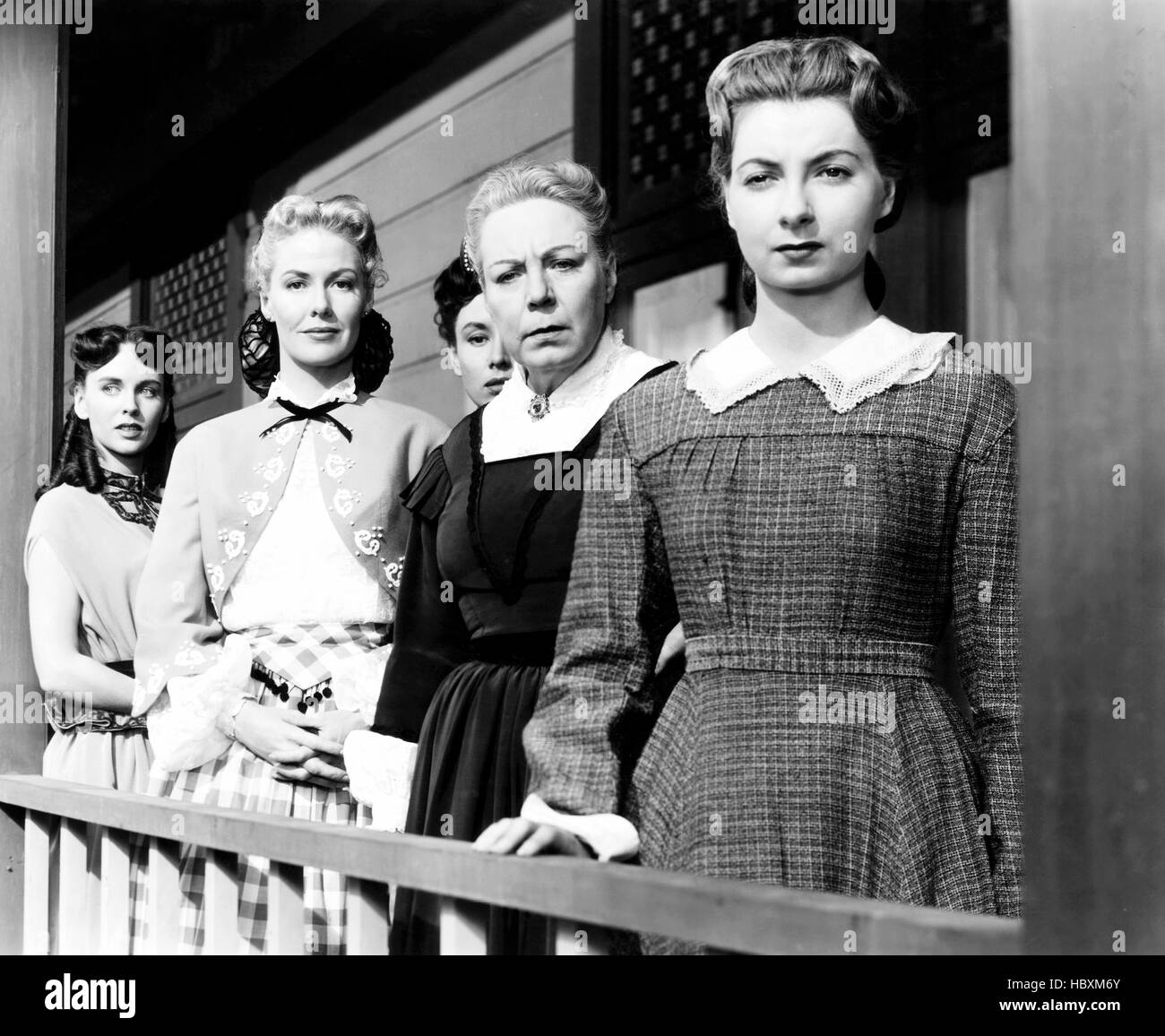 THE HALF-BREED, from left, Jeane Cochran, Janis Carter, Caleen Calder ...
