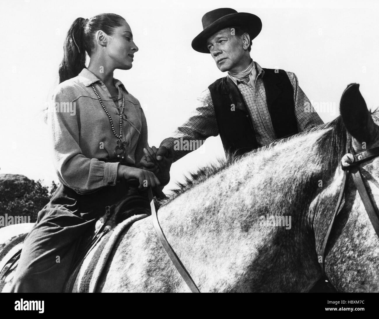 THE HALLIDAY BRAND, Viveca Lindfors, Joseph Cotten, 1957 Stock Photo ...