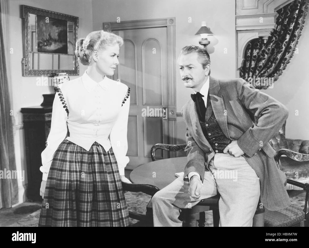 THE HALF-BREED, from left: Janis Carter, Robert Young, 1952 Stock Photo ...