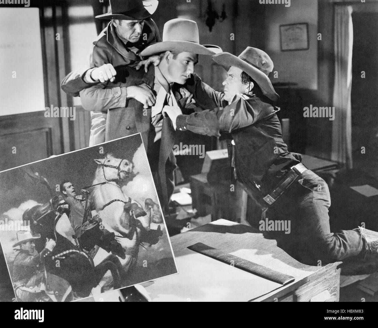 HAWAIIAN BUCKAROO, second and third from left: Smith Ballew, Dick Botiller, 1938, TM and ...