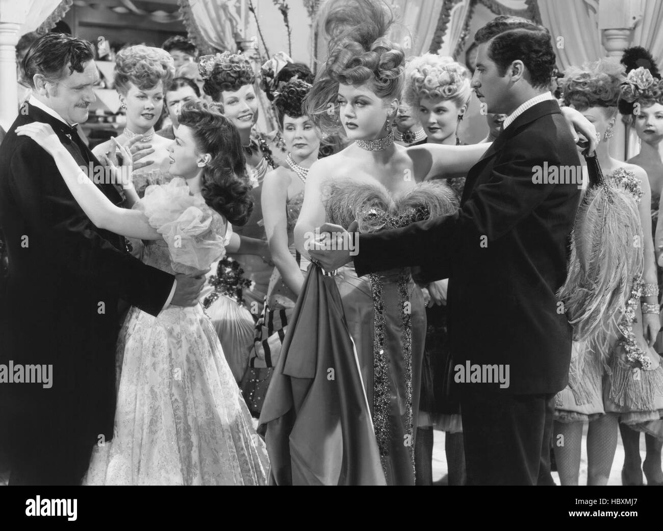 THE HARVEY GIRLS, from left, front, Morris Ankrum, Judy Garland, Angela ...