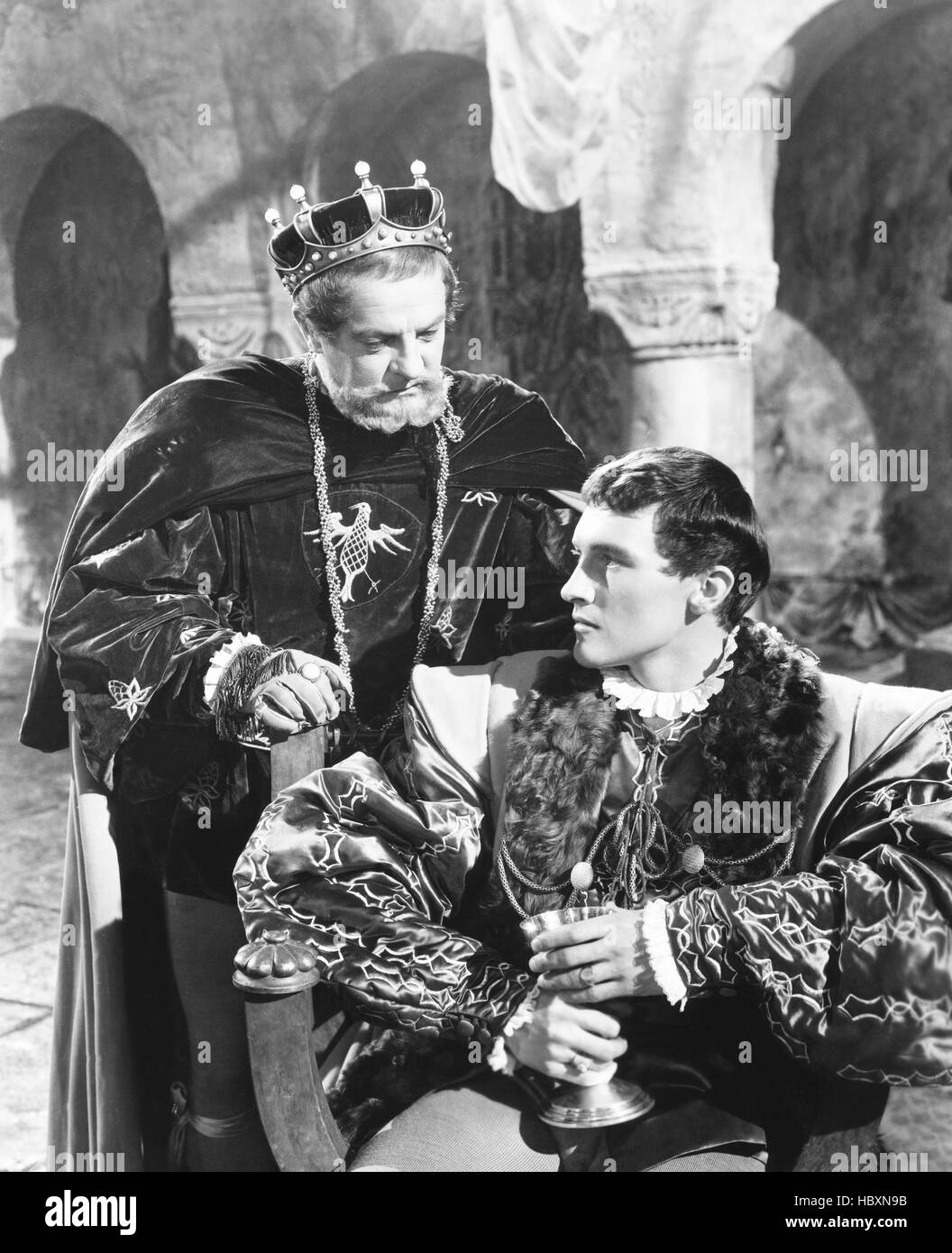 HAMLET, from left: Basil Sydney, Terence Morgan, 1948 Stock Photo - Alamy