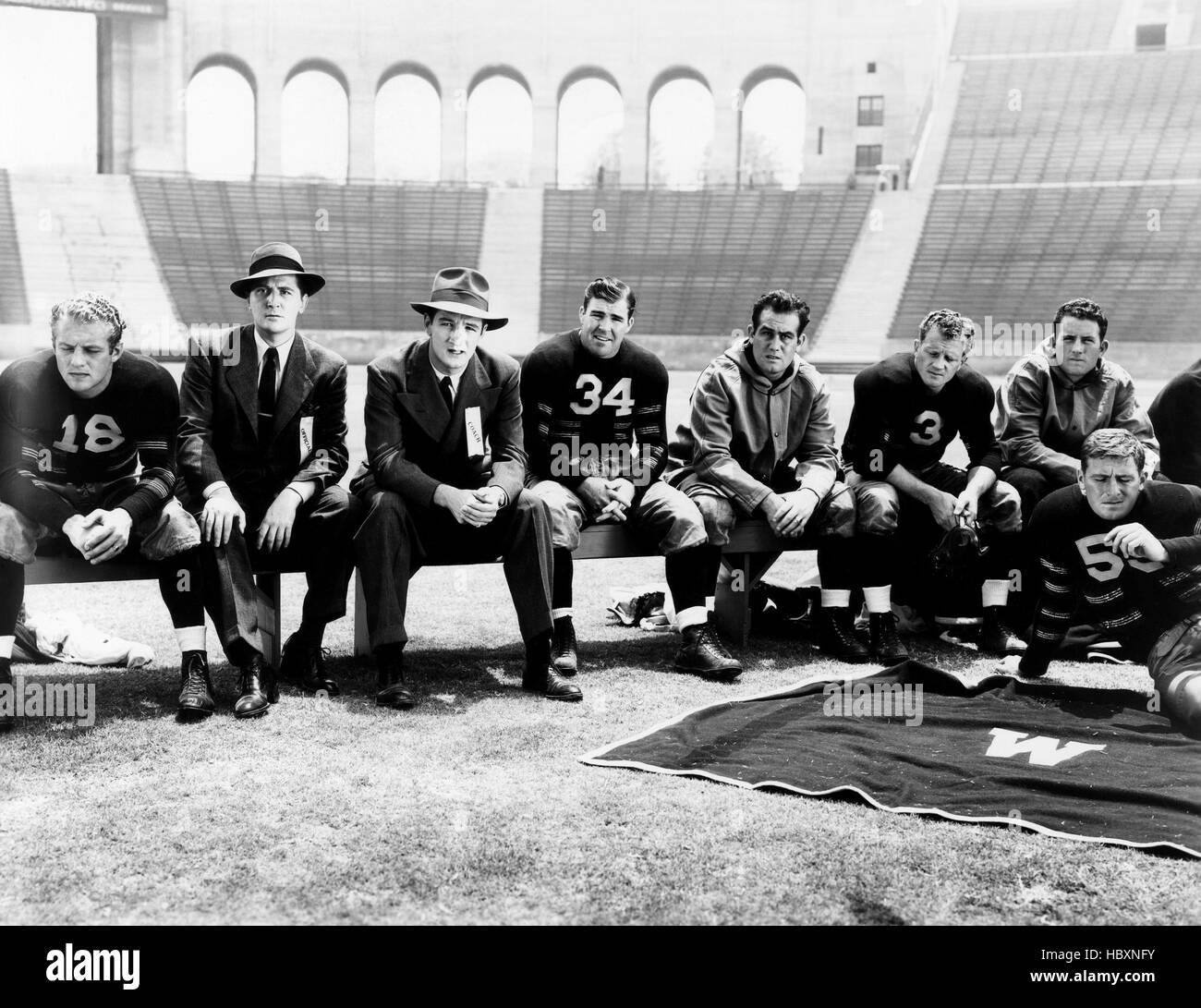 HARMON OF MICHIGAN, second and third from left, Warren Ashe, Tom Harmon ...