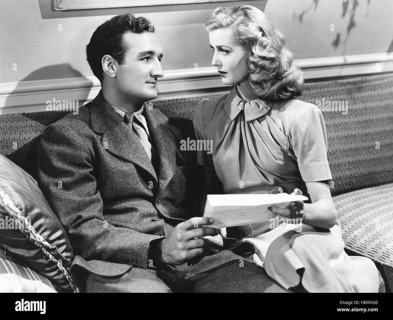 HARMON OF MICHIGAN, from left: Tom Harmon, Anita Louise, 1941 Stock ...