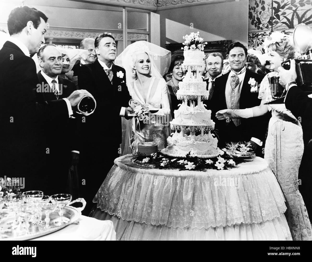 HARLOW, from left: Martin Balsam, Peter Lawford, Carroll Baker, Red ...