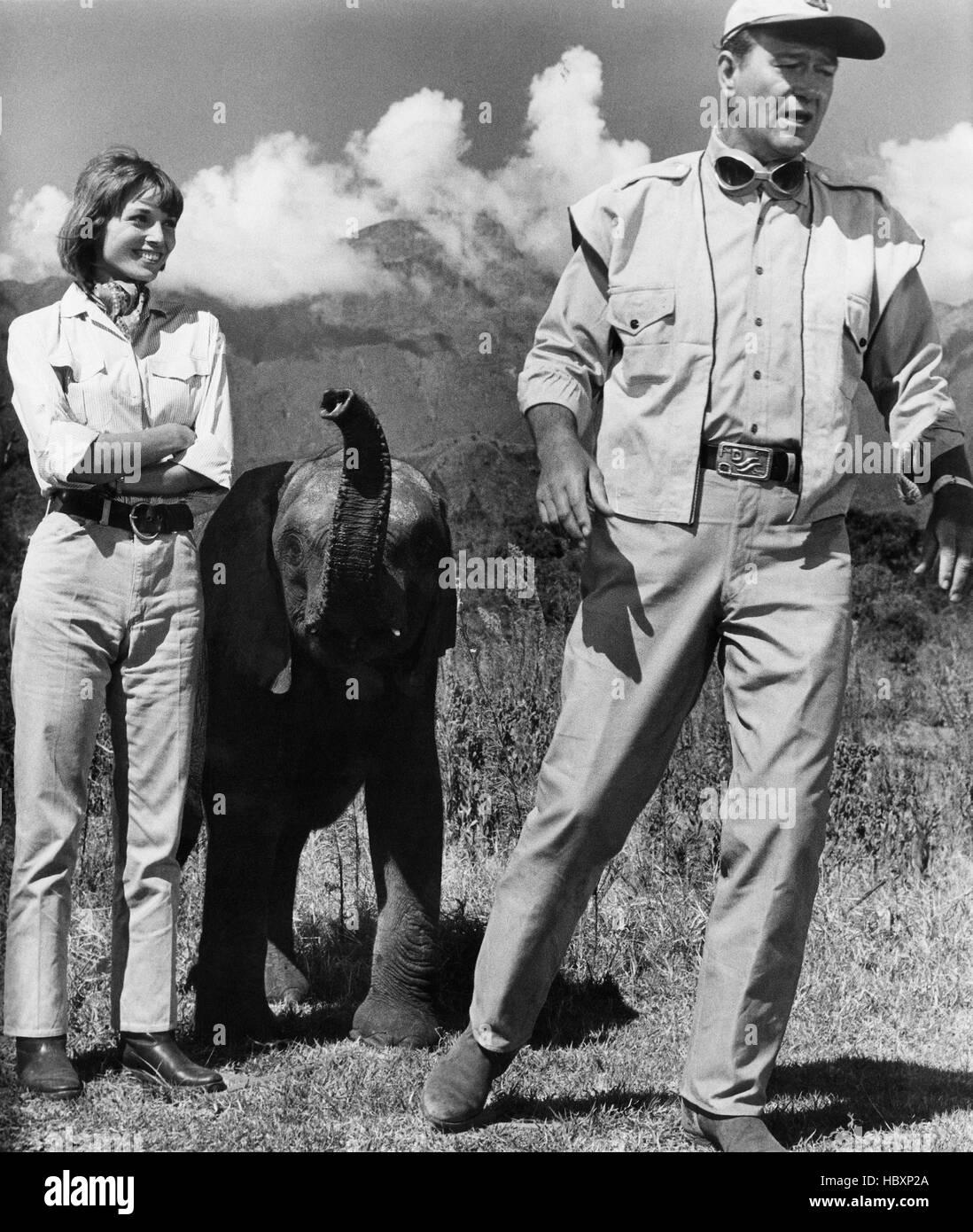 Hatari john wayne elsa Black and White Stock Photos & Images - Alamy