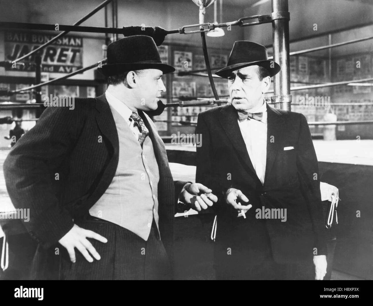 THE HARDER THEY FALL, from left: Rod Steiger, Humphrey Bogart, 1956 ...