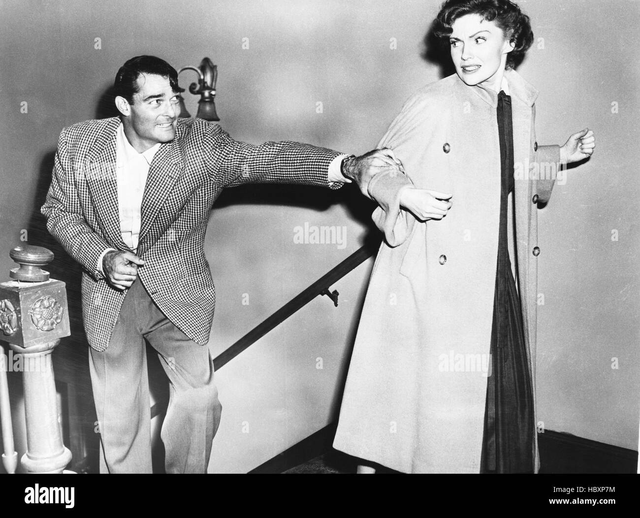 HELL'S OUTPOST, from left: John Russell, Joan Leslie, 1954 Stock Photo - Alamy