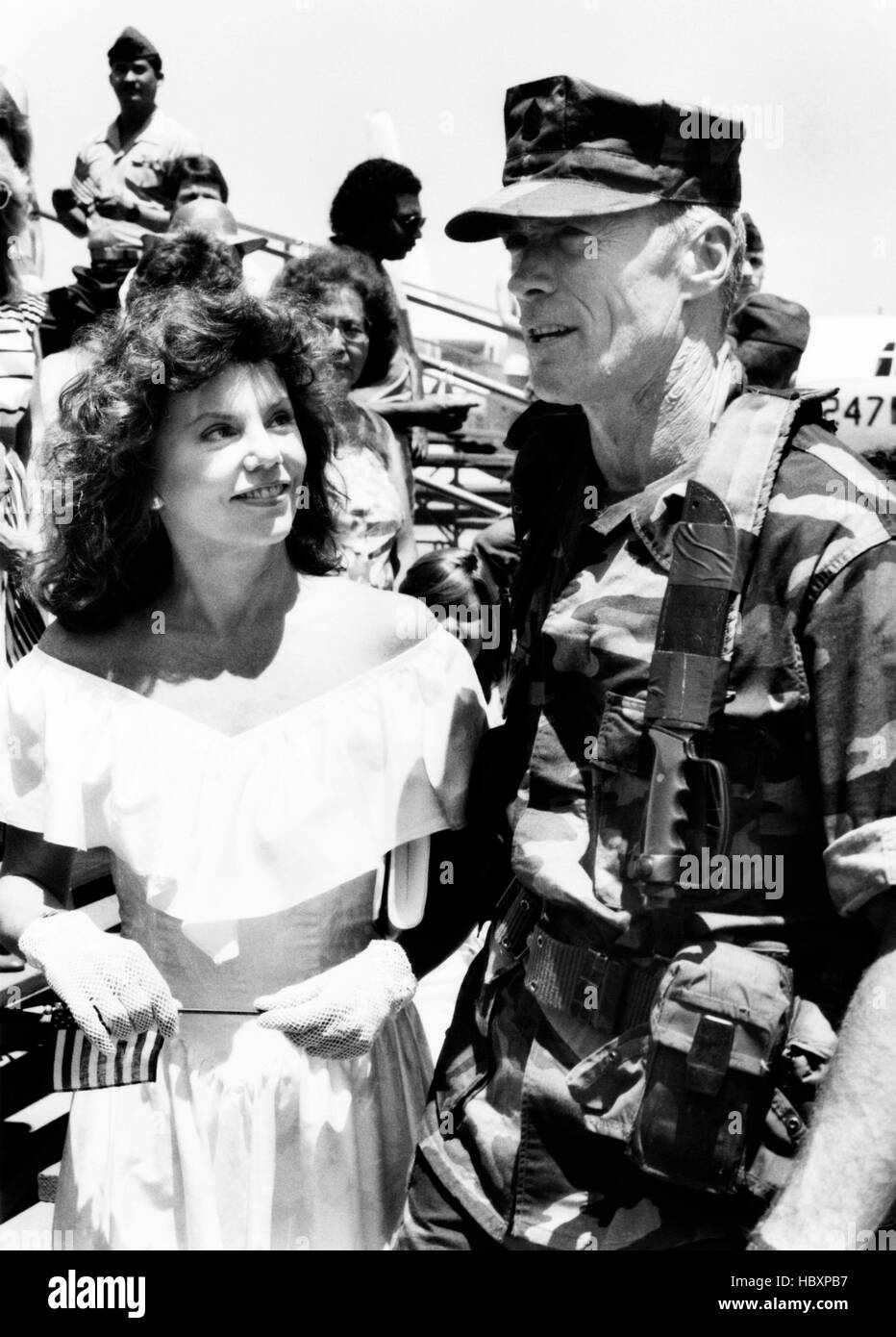 HEARTBREAK RIDGE, form left: Marsha Mason, Clint Eastwood, 1986 ...