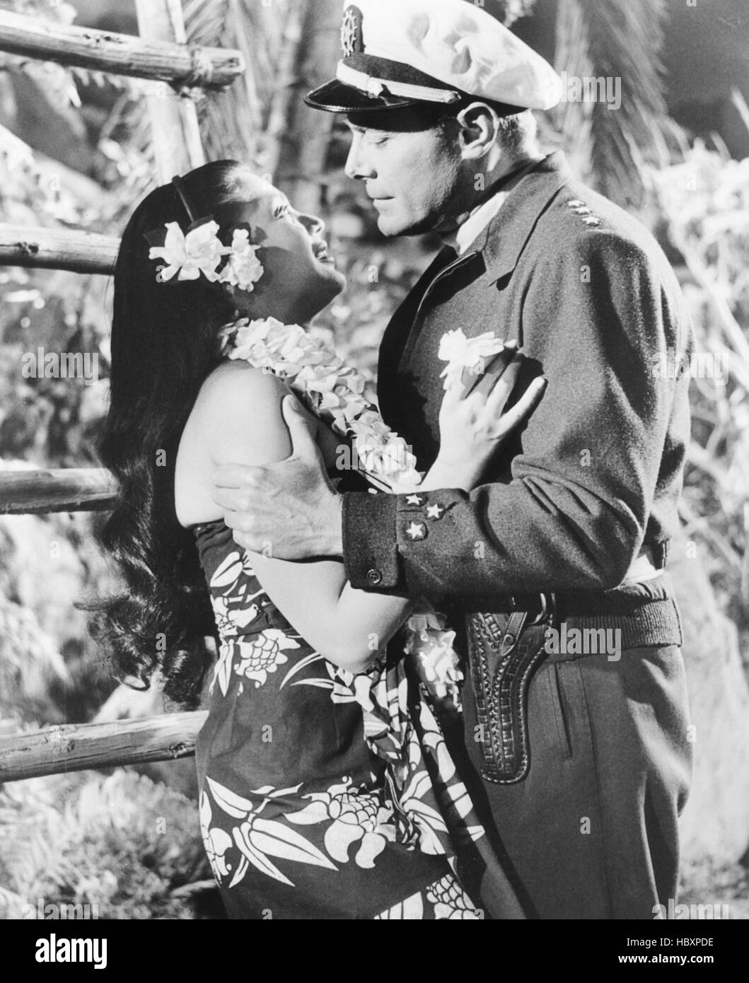 HELL SHIP MUTINY, from left: Roberta Haynes, Jon Hall, 1957 Stock Photo - Alamy