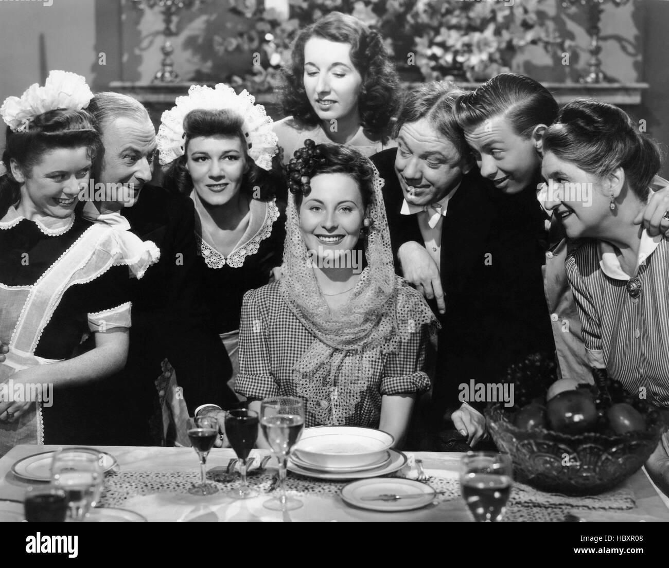 HIGHER AND HIGHER, Michele Morgan, (center), surrounded by Marcy ...