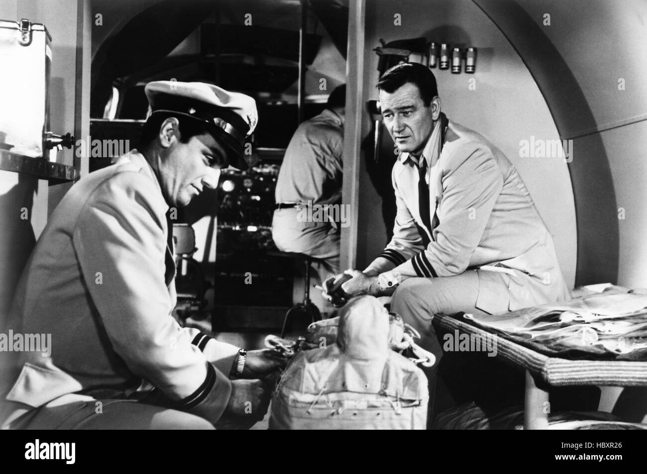 THE HIGH AND THE MIGHTY, from left: Robert Stack. John Wayne, 1954 ...