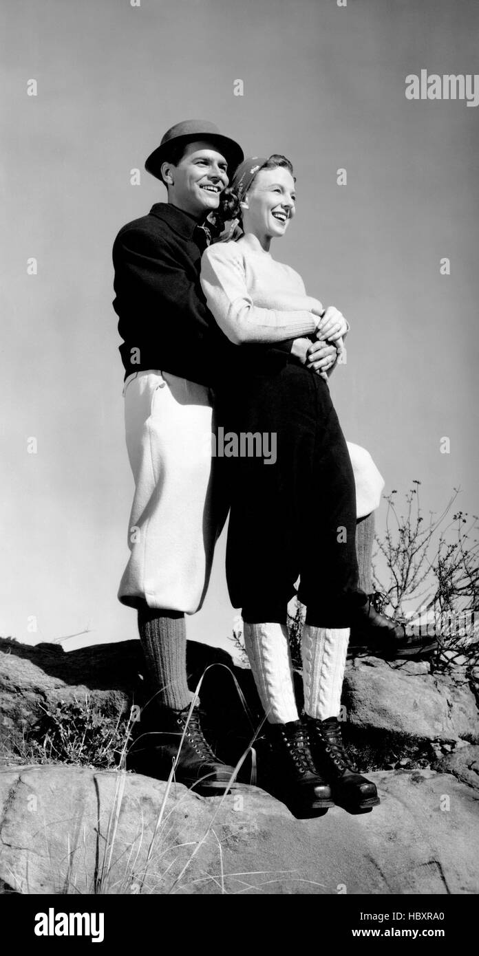 HIGH CONQUEST, from left, Warren Douglas, Anna Lee, 1947 Stock Photo - Alamy