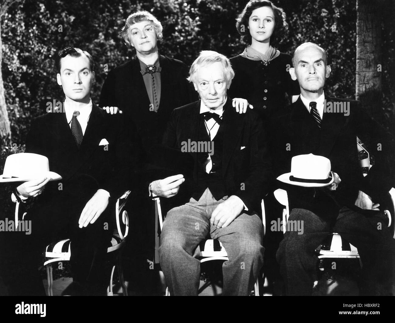 THE HIGGINS FAMILY, seated from left: Russell Gleason, Harry Davenport ...