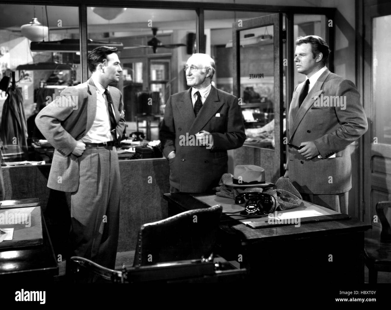 HOME TOWN STORY, Jeffrey Lynn, Donald Crisp, Alan Hale, Jr., 1951 Stock ...