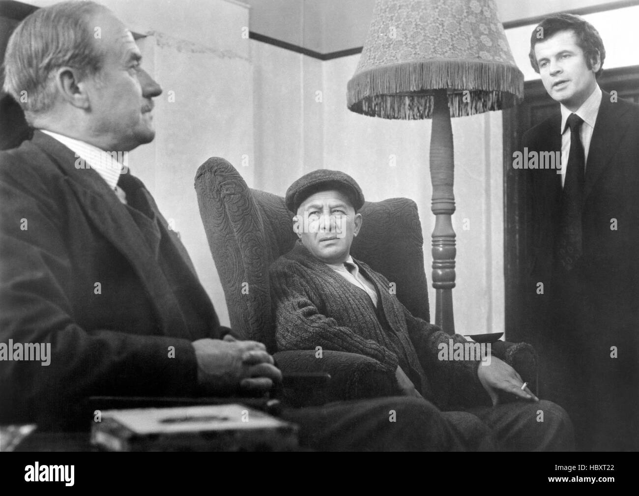 THE HOMECOMING, from left: Cyril Cusack, Paul Rogers, Ian Holm, 1973 ...