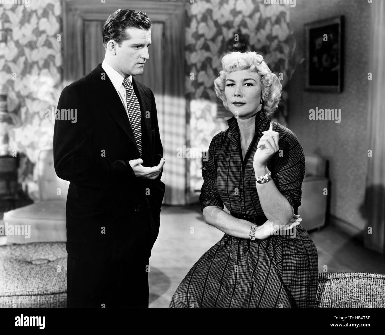 HOT NEWS, from left, Stanley Clements, Veda Ann Borg, 1953 Stock Photo ...