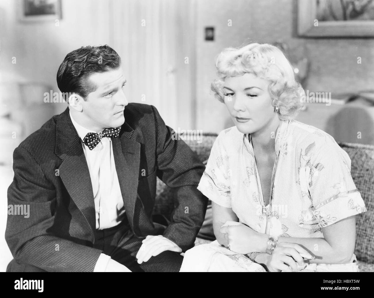 HOT NEWS, from left: Stanley Clements, Veda Ann Borg, 1953 Stock Photo ...