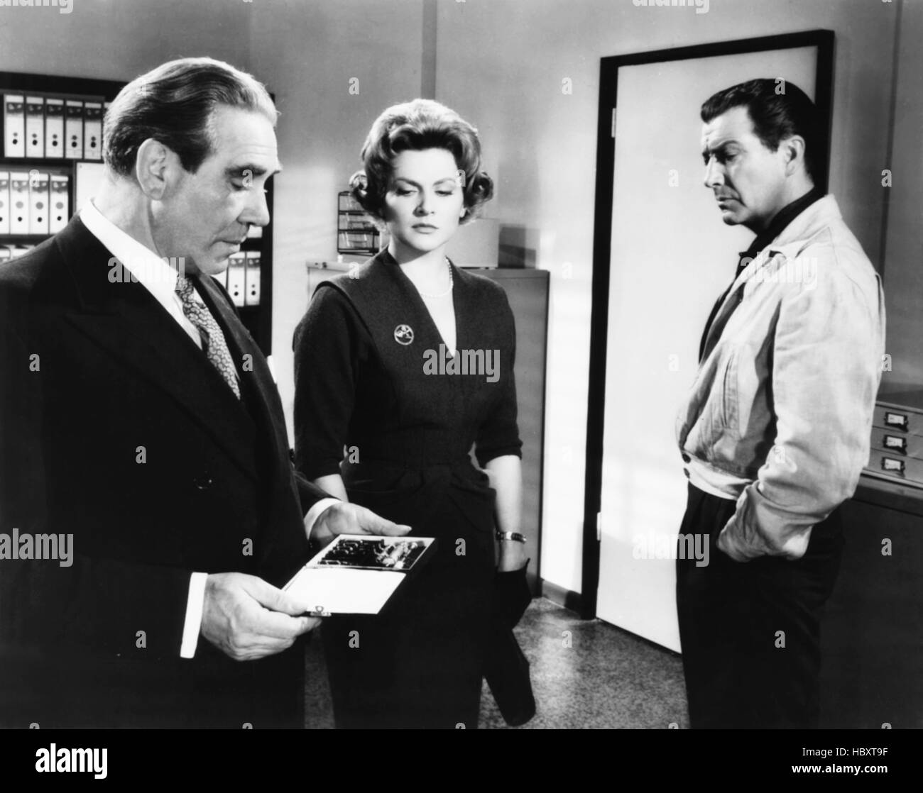 THE HOUSE OF THE SEVEN HAWKS, from left, Donald Wolfit, Nicole Maurey ...