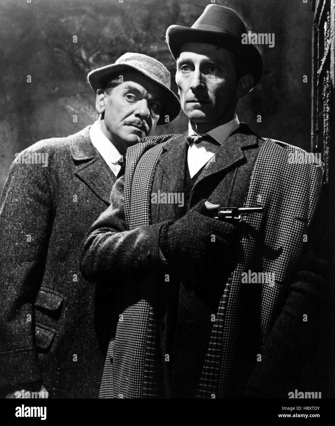 THE HOUND OF THE BASKERVILLES, Andre Morell, Peter Cushing, 1959 Stock Photo - Alamy