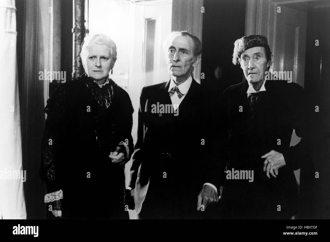 HOUSE OF THE LONG SHADOWS, Sheila Keith, Peter Cushing, John Carradine ...