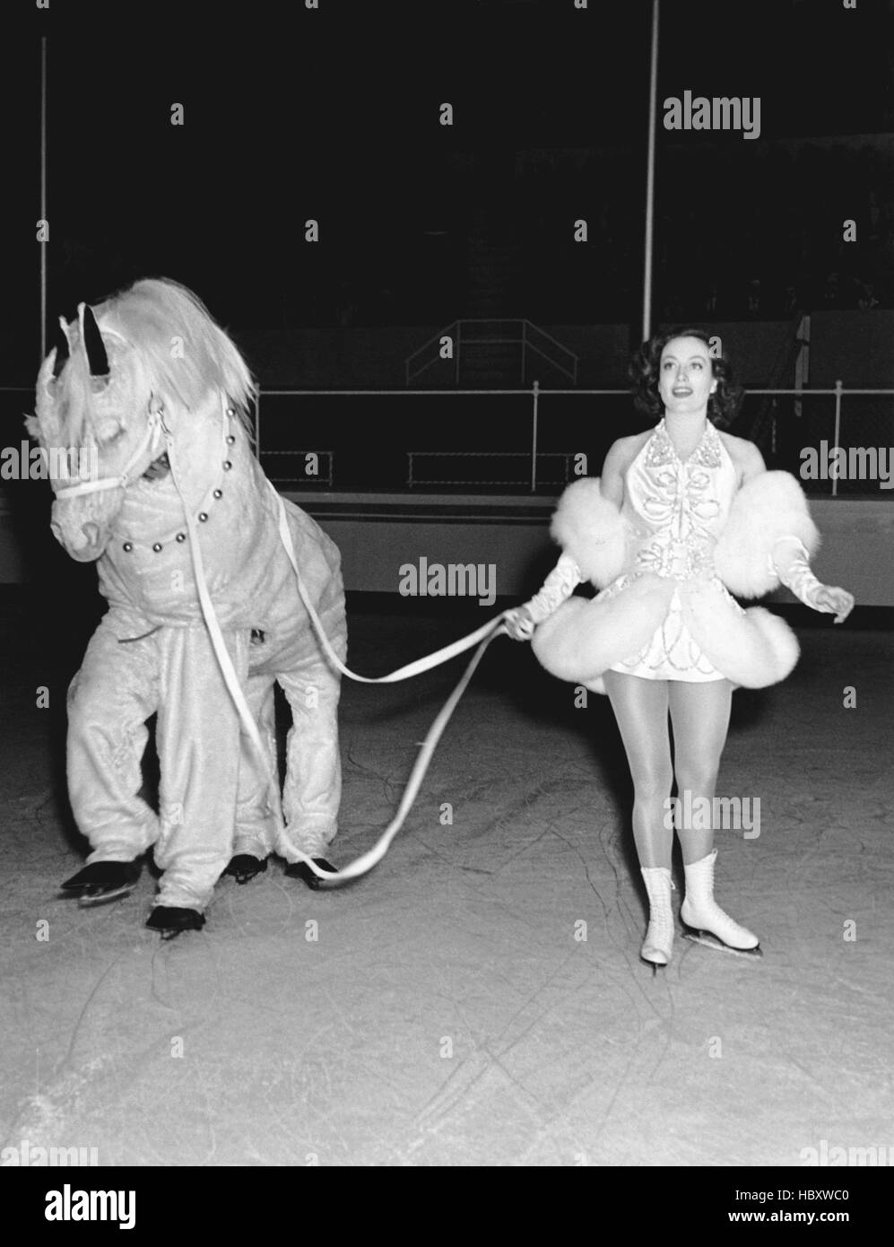 THE ICE FOLLIES OF 1939, Joan Crawford, (inside pantomime horse are ...