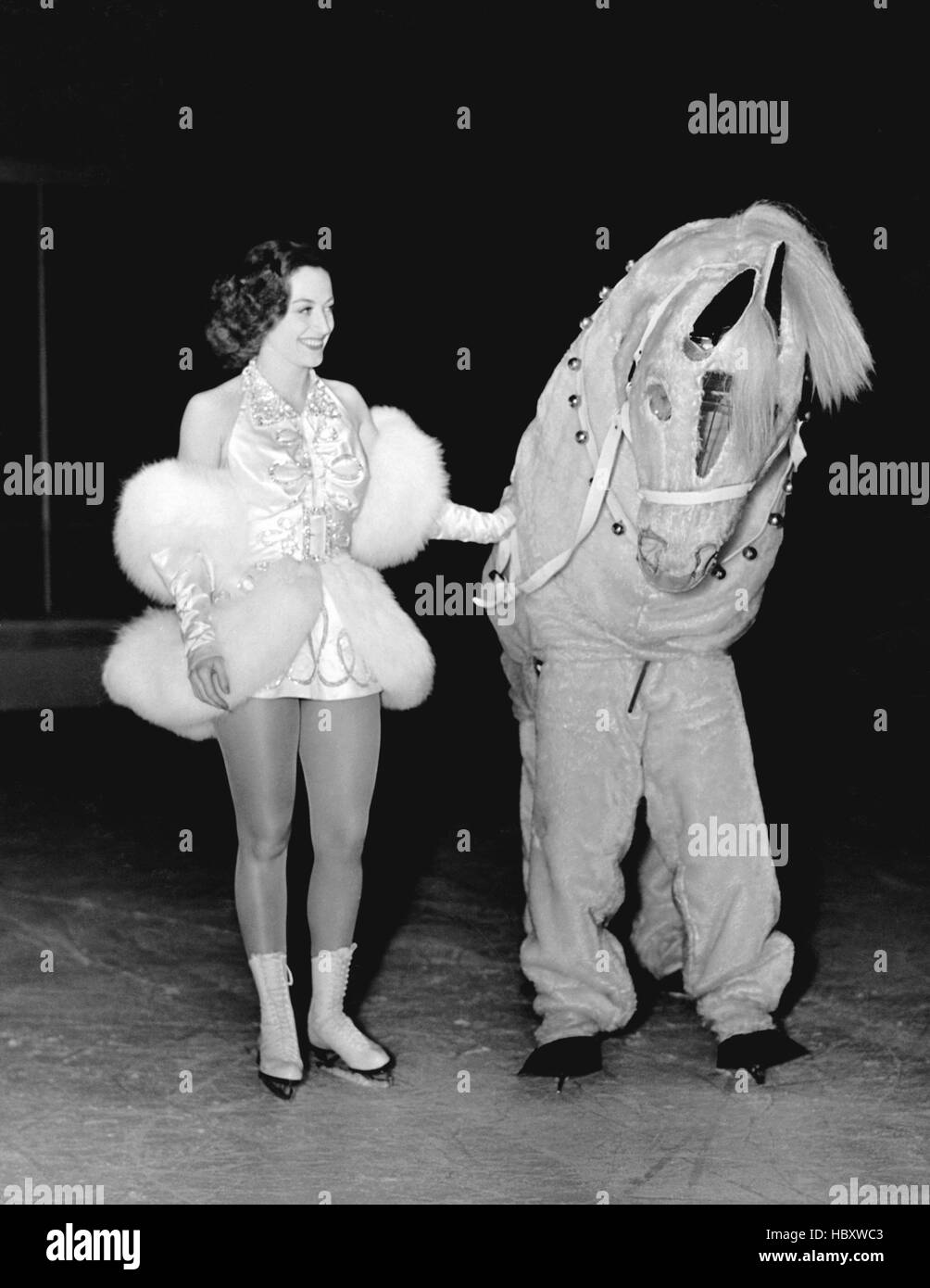 THE ICE FOLLIES OF 1939, Joan Crawford, (inside pantomime horse are ...