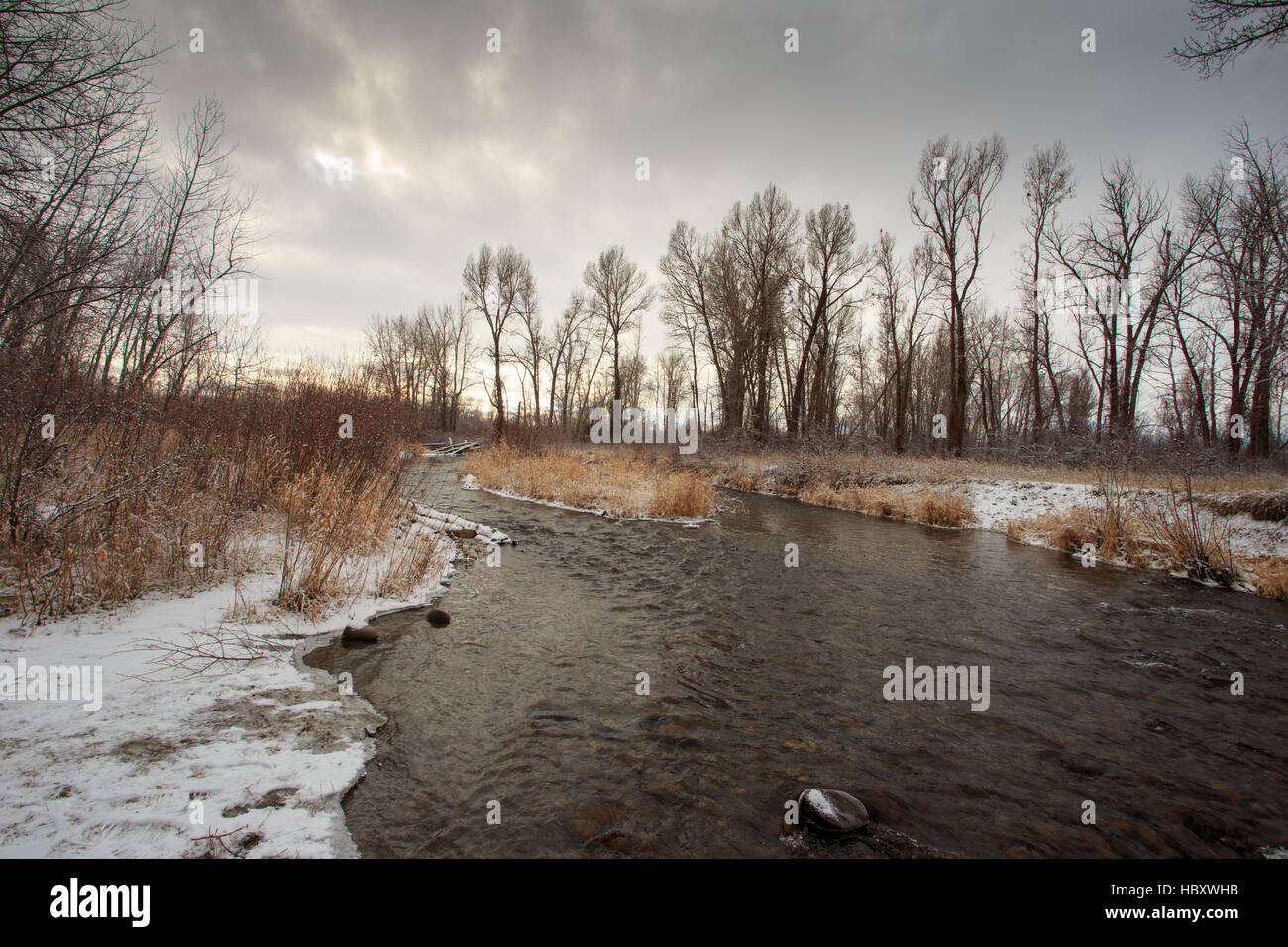 Tranquil landscape flowing river hi-res stock photography and images ...