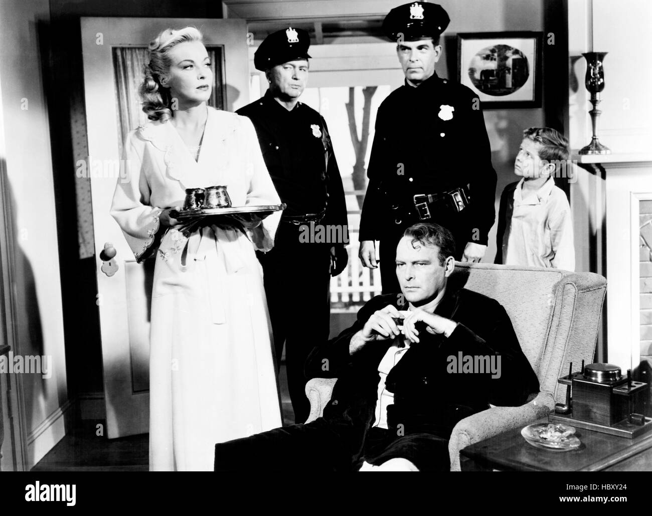 INVADERS FROM MARS, standing from left: Hillary Brooke, Charles Cane ...