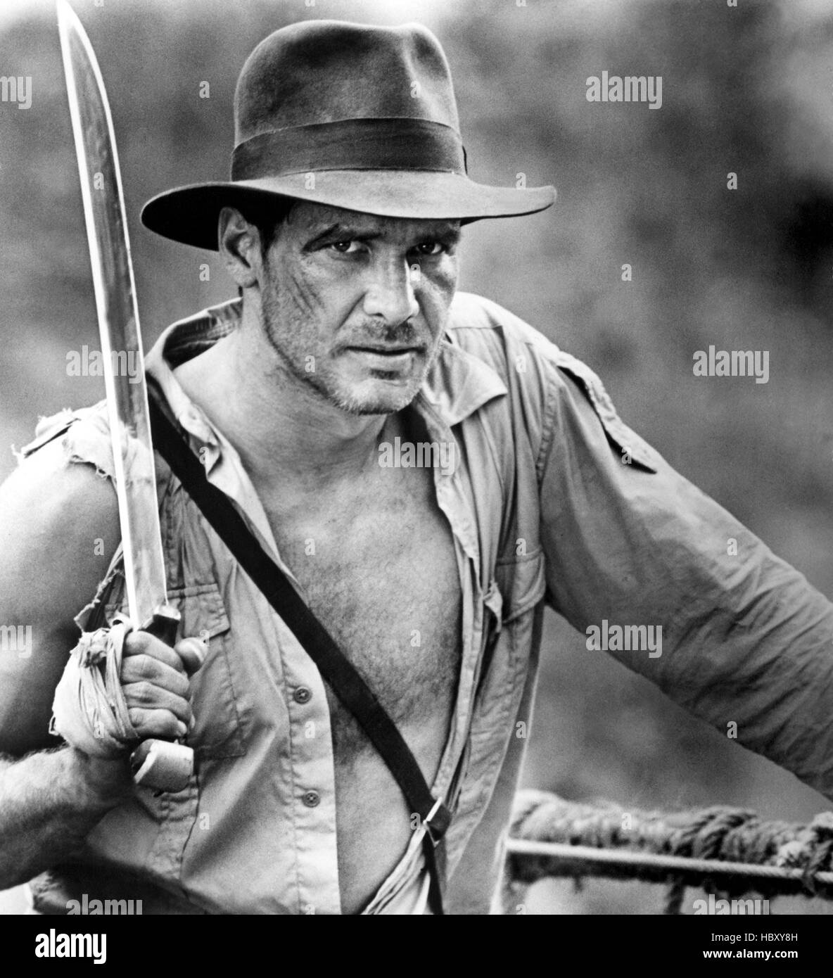 INDIANA JONES AND THE TEMPLE OF DOOM, Harrison Ford, 1984, sword Stock ...