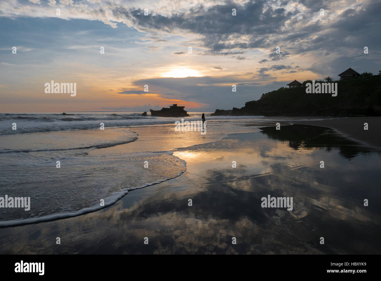 Colored sunset at Balian beach. Bali, Indonesia Stock Photo - Alamy