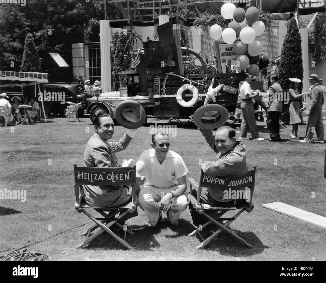 HELLZAPOPPIN', Ole Olsen, director H.C. Potter, Chic Johnson, on-set ...