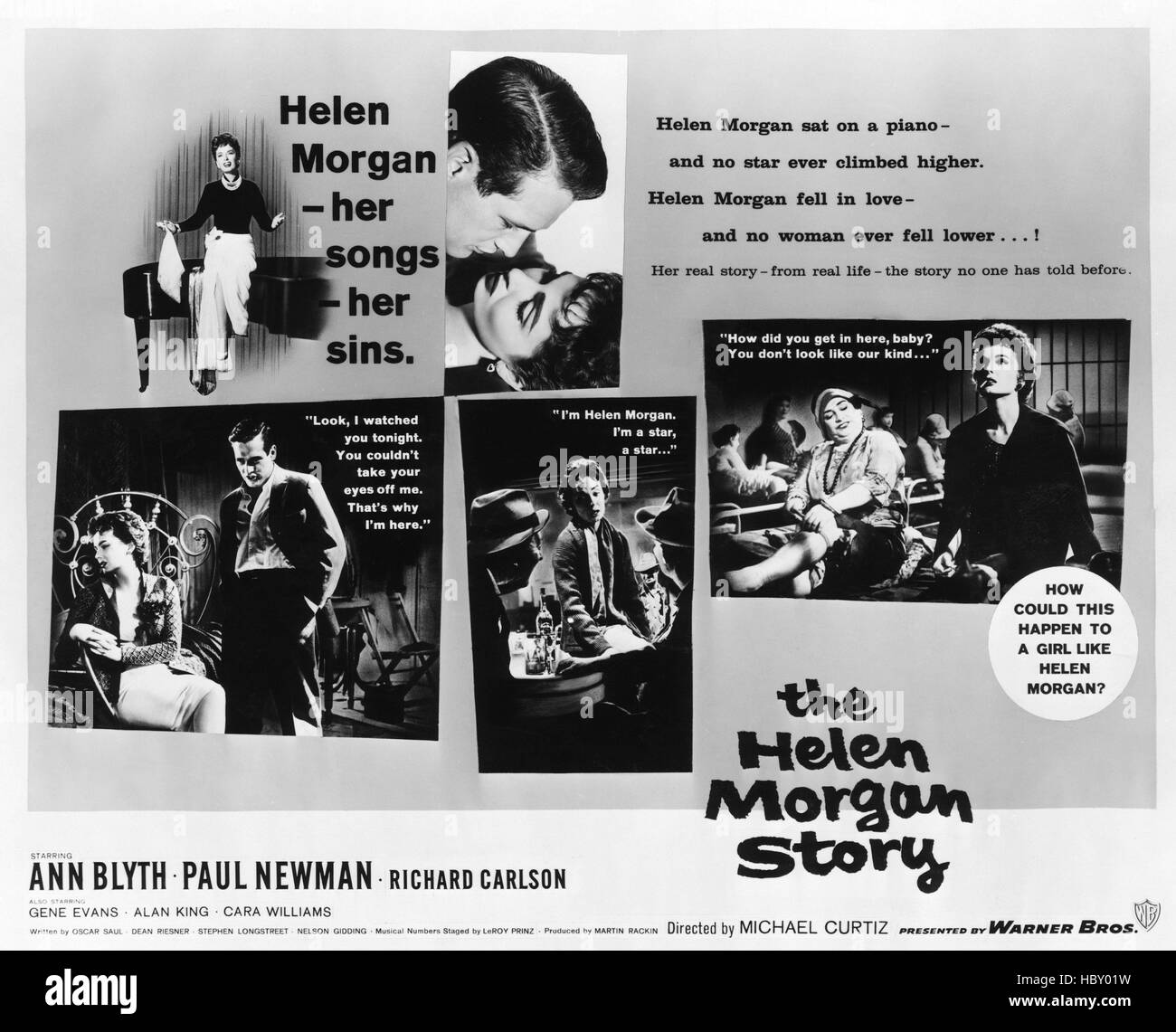 THE HELEN MORGAN STORY, Ann Blyth, Paul Newman, 1957 Stock Photo - Alamy