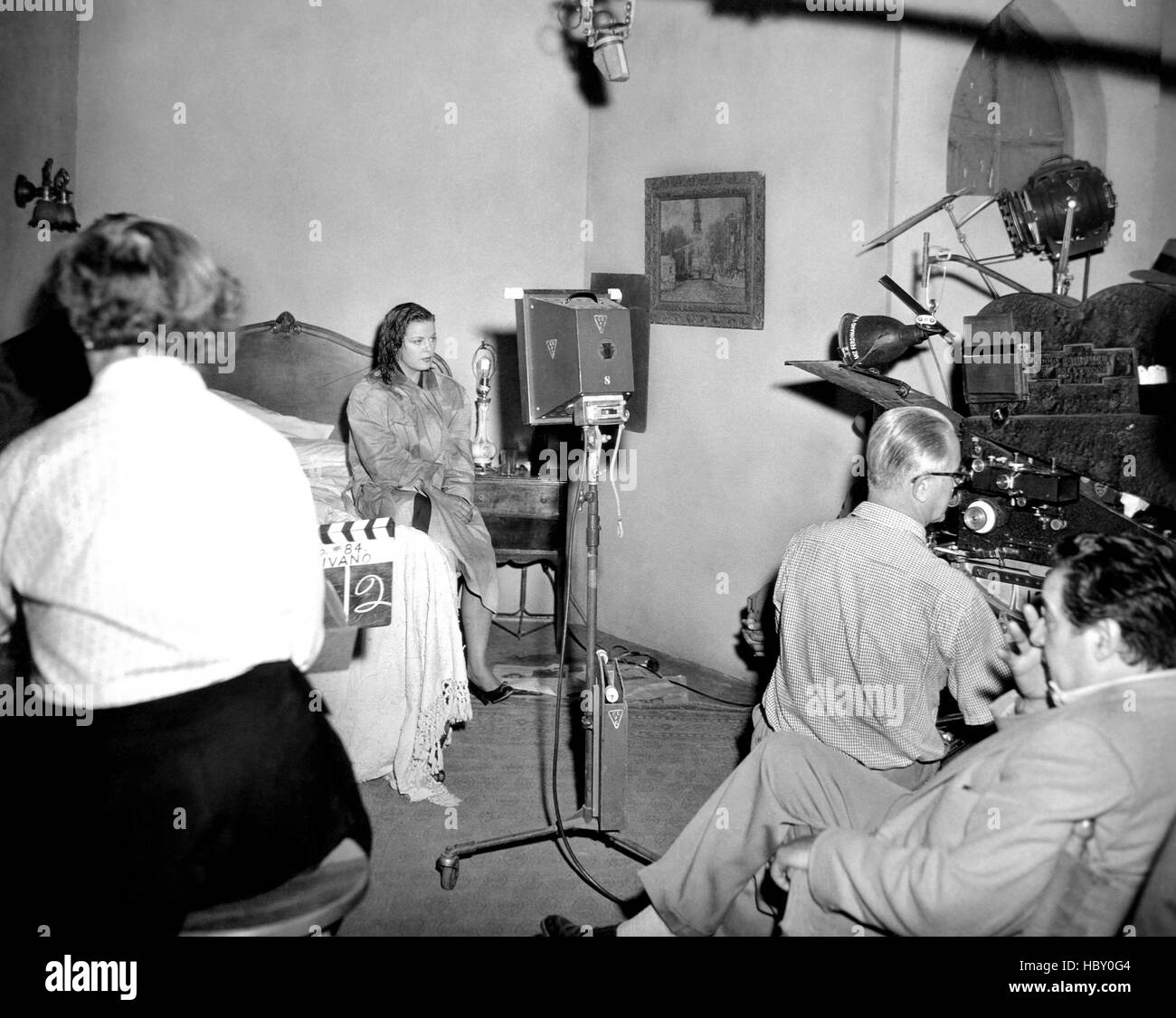 HOLD BACK TOMORROW, Cleo Moore, on-set, 1955 Stock Photo - Alamy